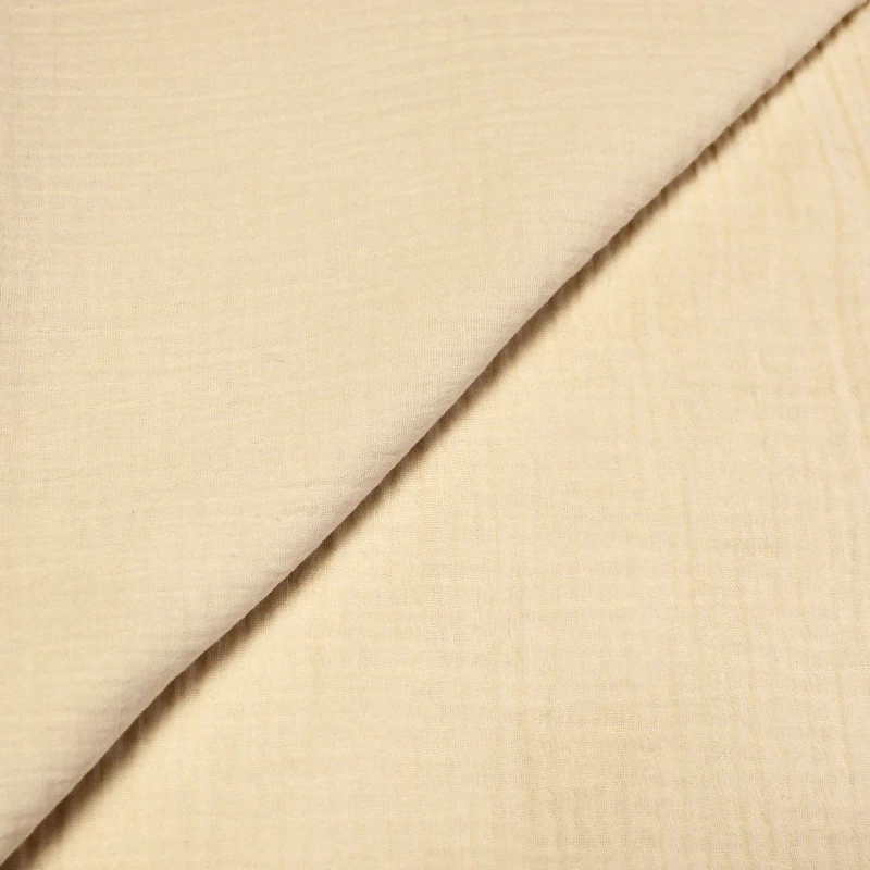 Double gaze coton écru Oeko-Tex – Tissu léger doux