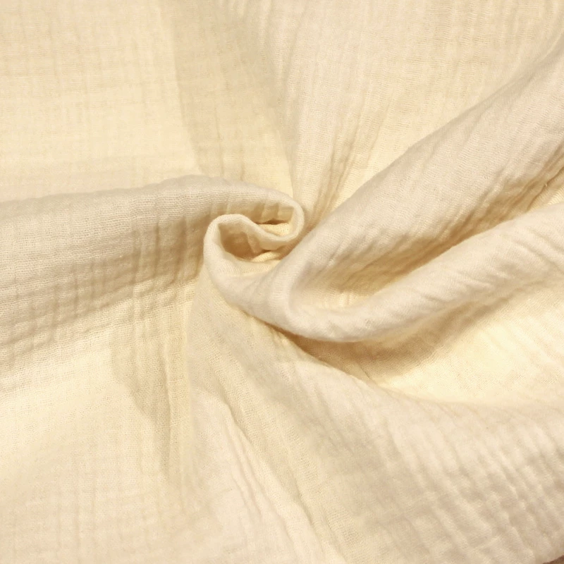Double gaze coton écru Oeko-Tex – Tissu léger doux